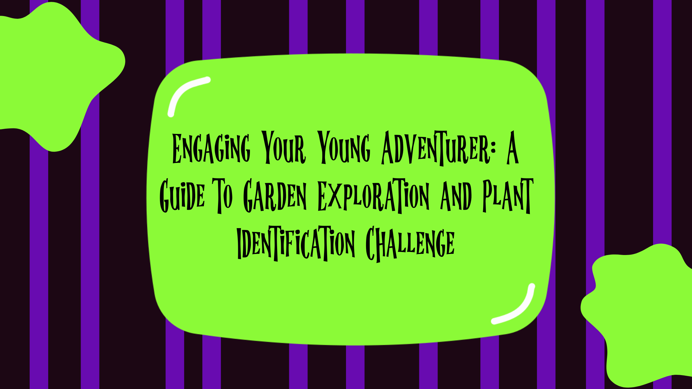 Engaging Your Young Adventurer: A Guide to Garden Exploration and Plan ...